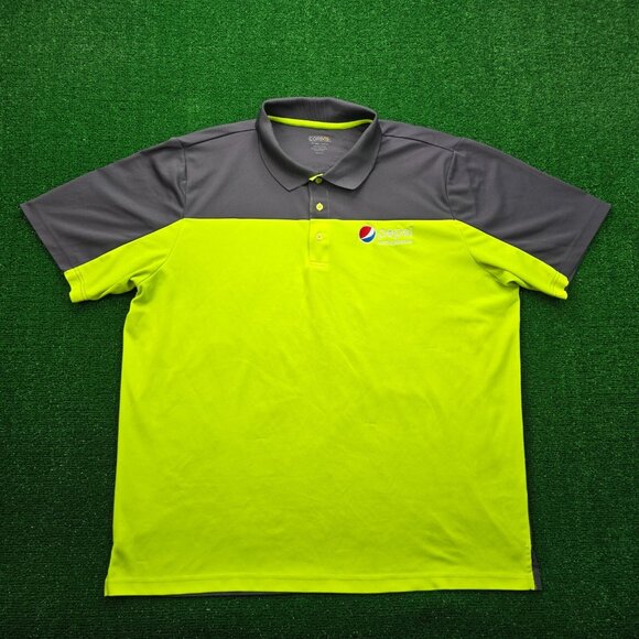 Core365 | Shirts | Pepsi Polo Shirt Mens 2xl Highlight Green Gray ...